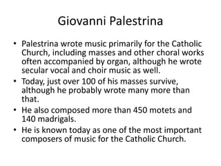 Composer 2 palestrina | PPT