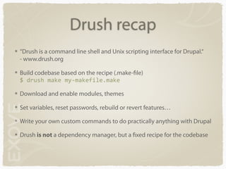 Composer is the new Drush - Drupal Developer Training (internal) | PPT