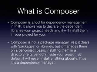 Composer manager module for Drupal | PPT