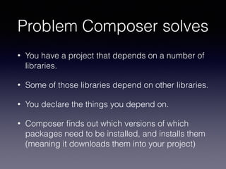 Composer manager module for Drupal | PPT