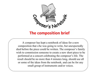 Composer's notebook | PPT