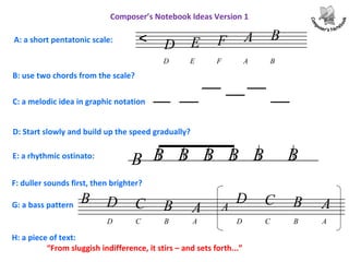 Composer's notebook | PPT | Free Download