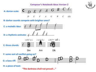 Composer's notebook | PPT