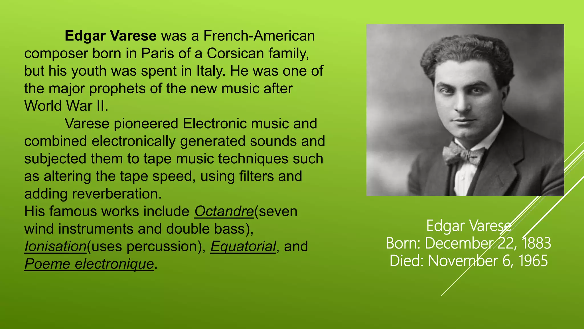 Composers of electronic music | PPTX