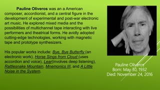 Composers of electronic music | PPTX