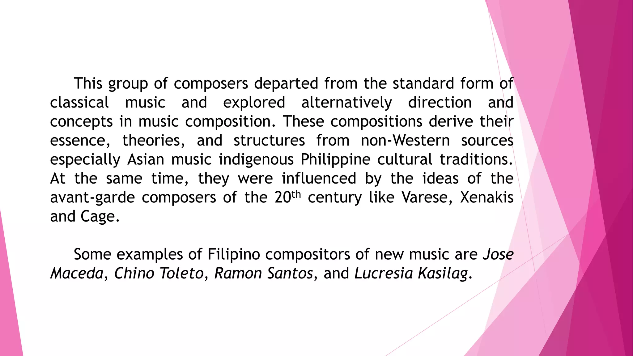 Composers of new music | PPTX