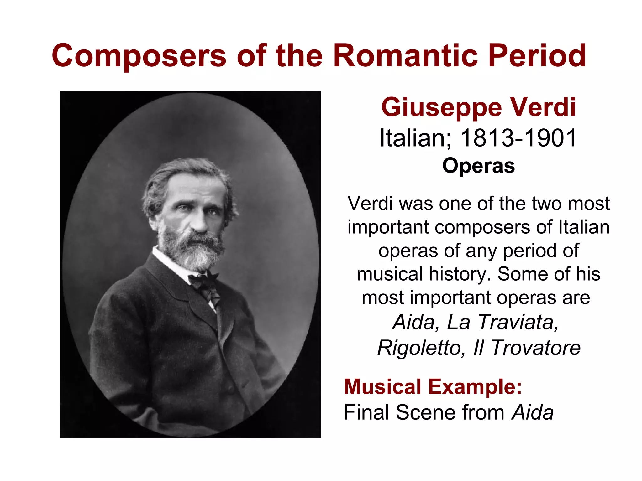 Composers of the Romantic Period | PPT