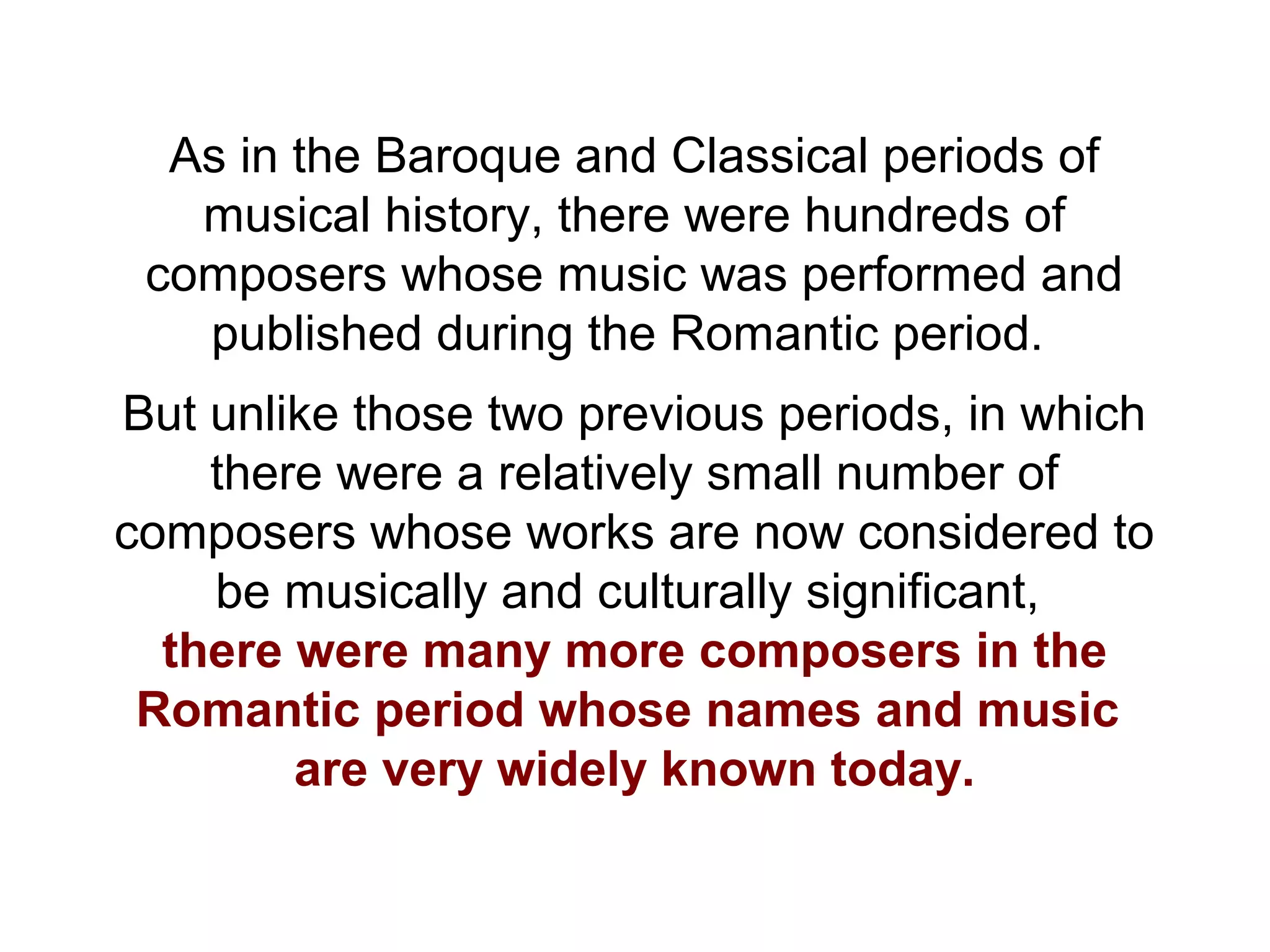 Composers of the Romantic Period | PPT