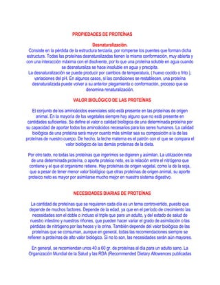 Composición química y clasificación de las proteínas | DOCX