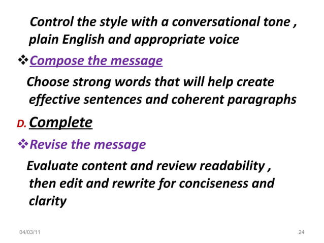 Composing business messages ppt | PPT