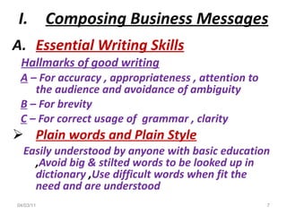 Composing business messages ppt | PPT