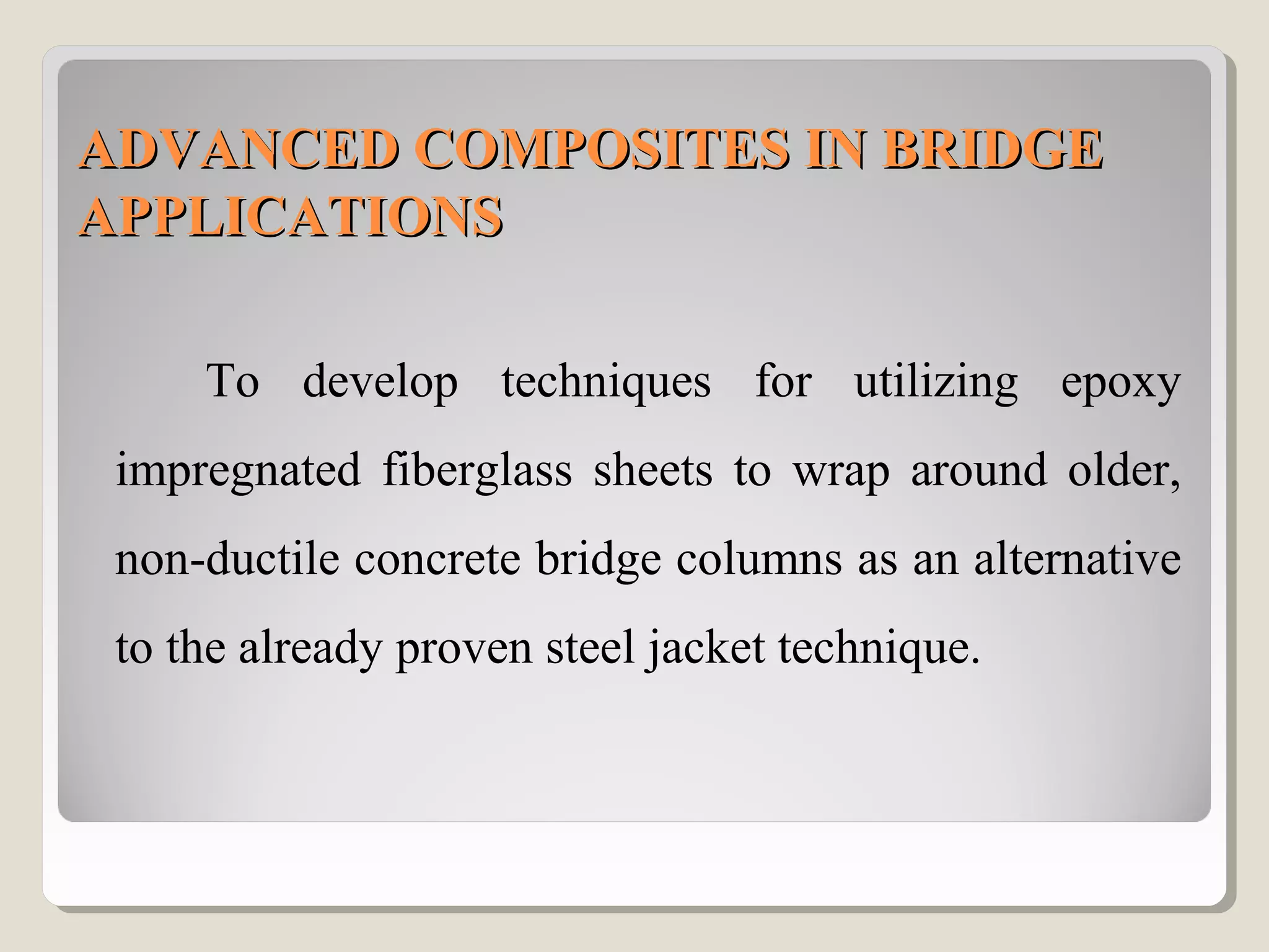Composite materials for bridge construction | PPT