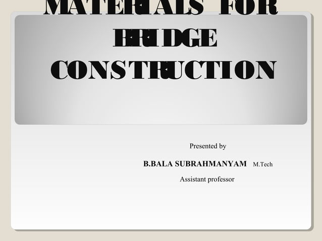 Composite materials for bridge construction | PPT | Civil Engineering ...