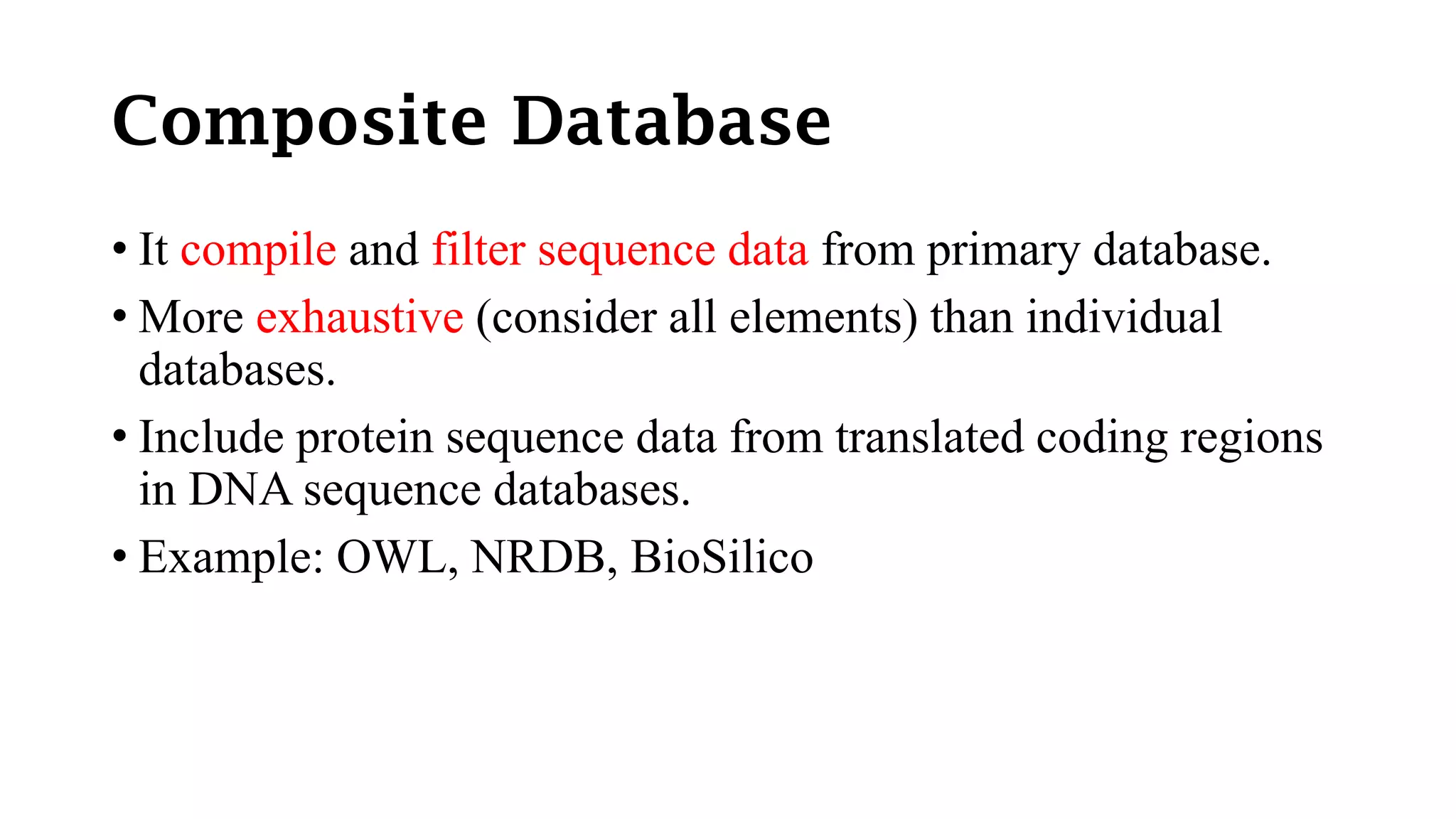 Composite and Specialized databases | PDF