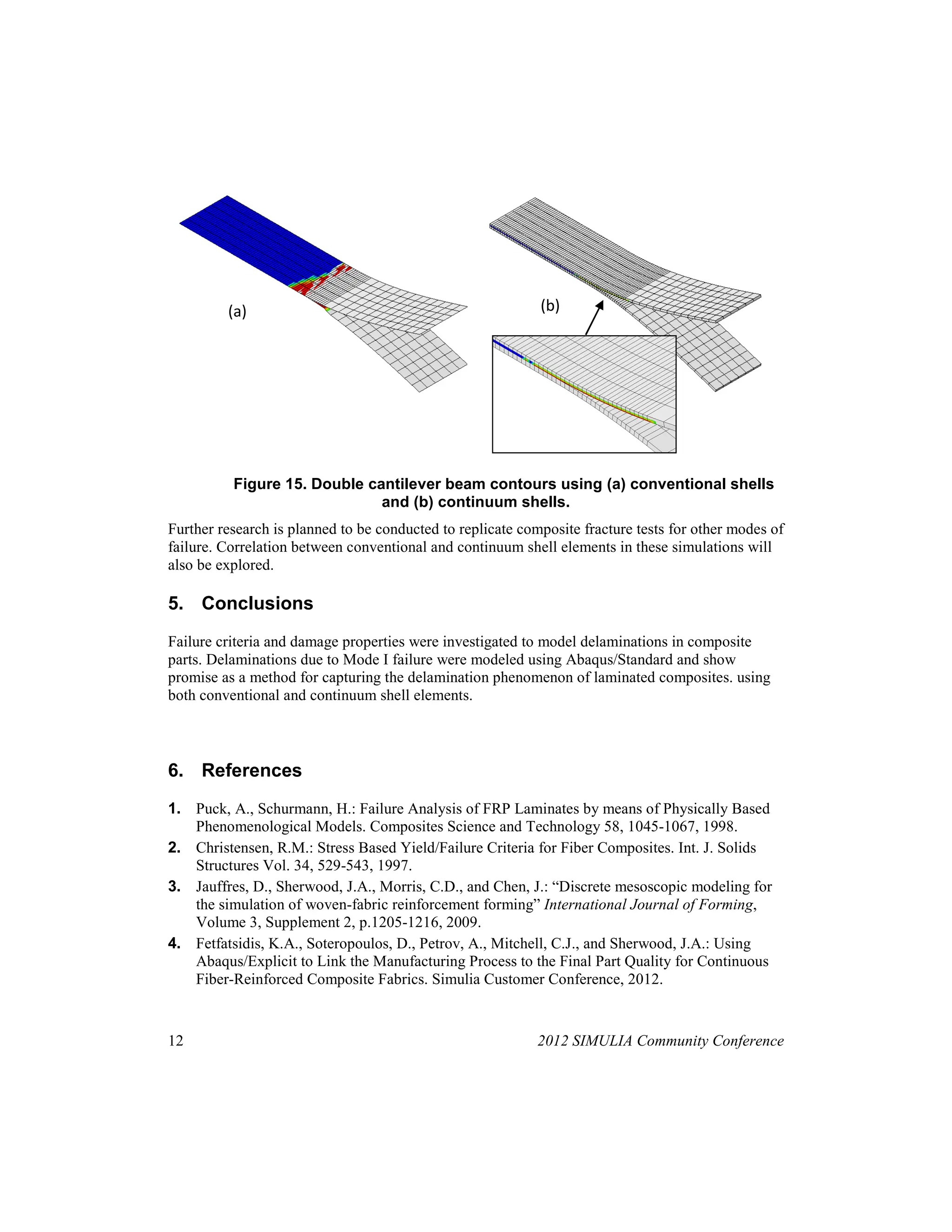 Using Abaqus to Model Delamination in Fiber- Reinforced Composite Materials | PDF