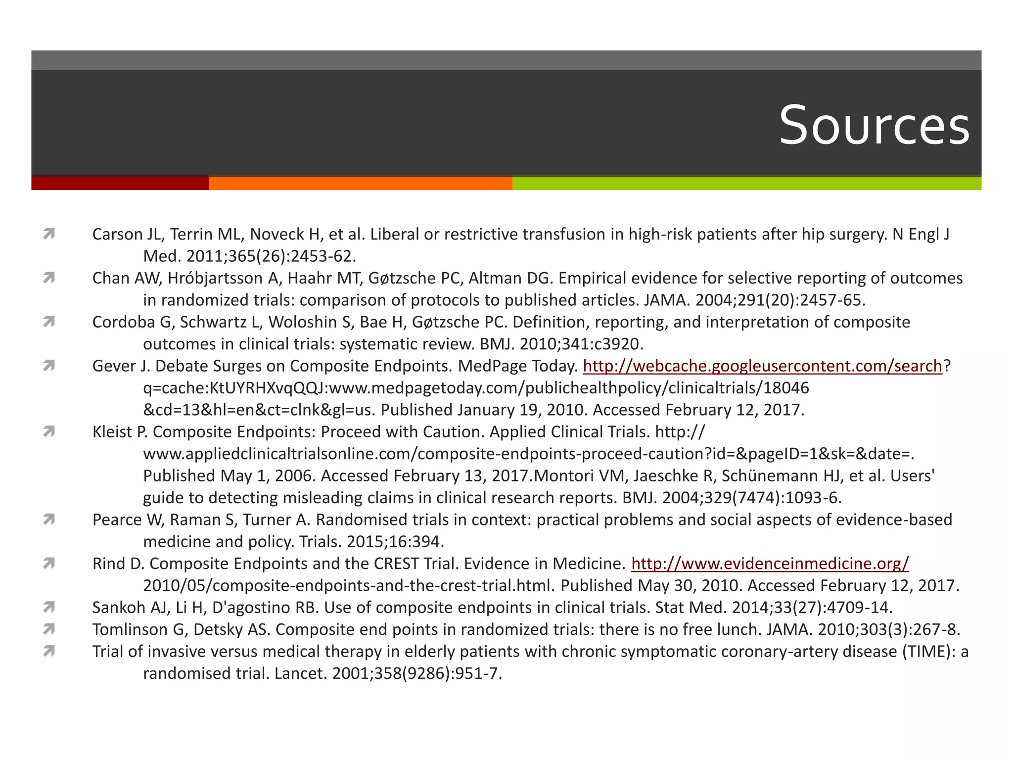 Composite End Points | PPT
