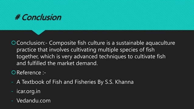 Composite Fish Culture by Ashish Verma.pptx | Agriculture | Industries