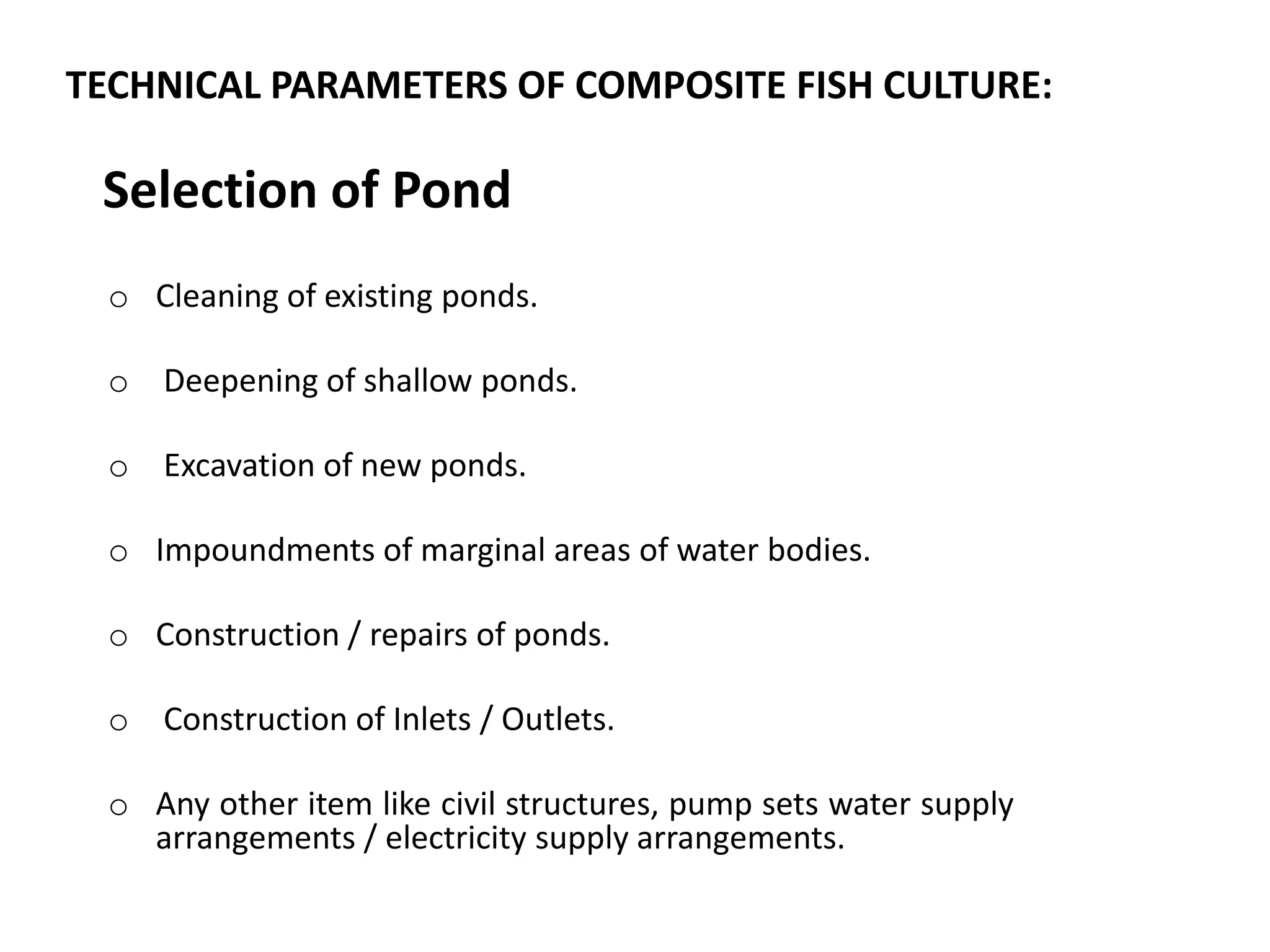 Composite fish culture system | PPTX