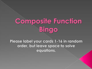 Composite function bingo | PPTX