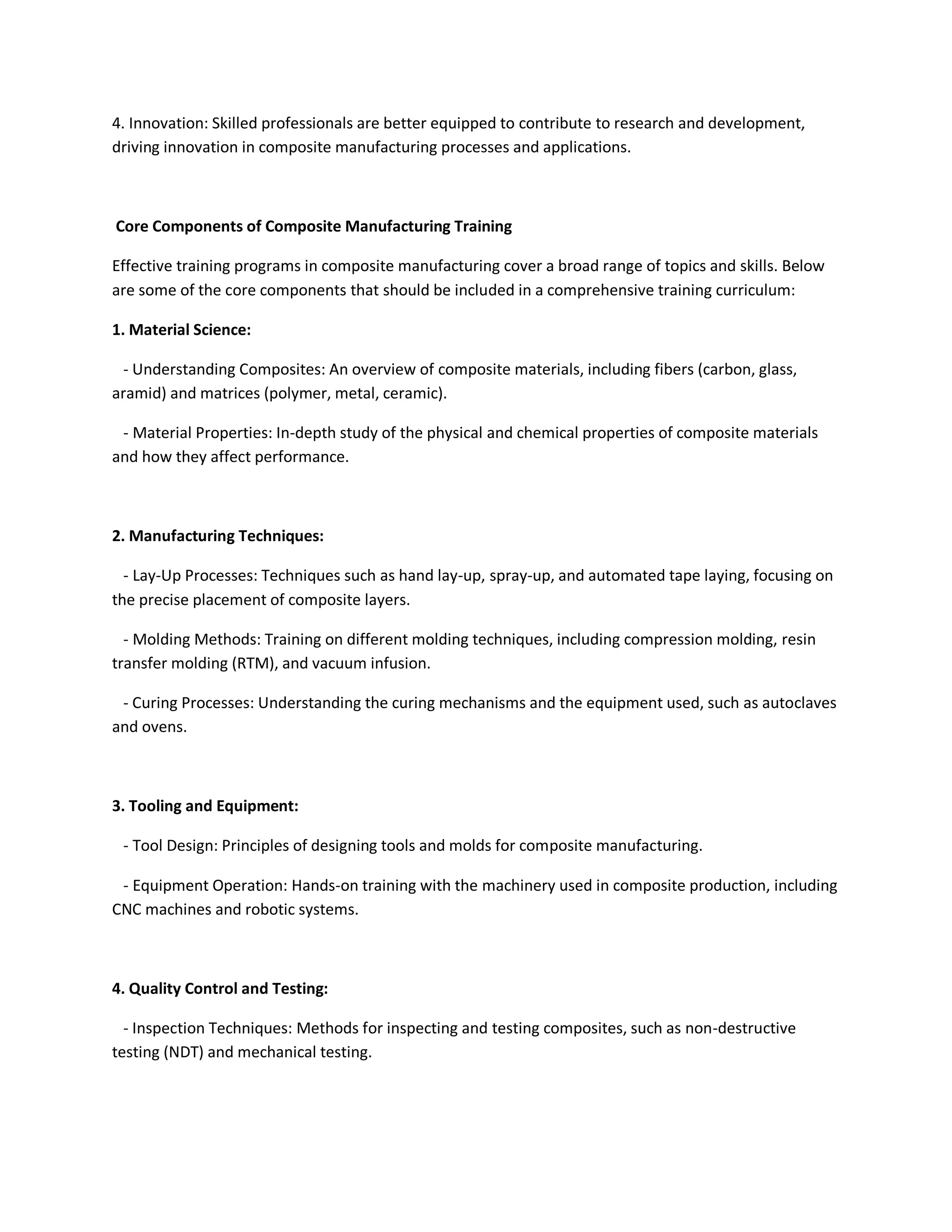Composite Manufacturing Training: Building Skills for the Future | PDF