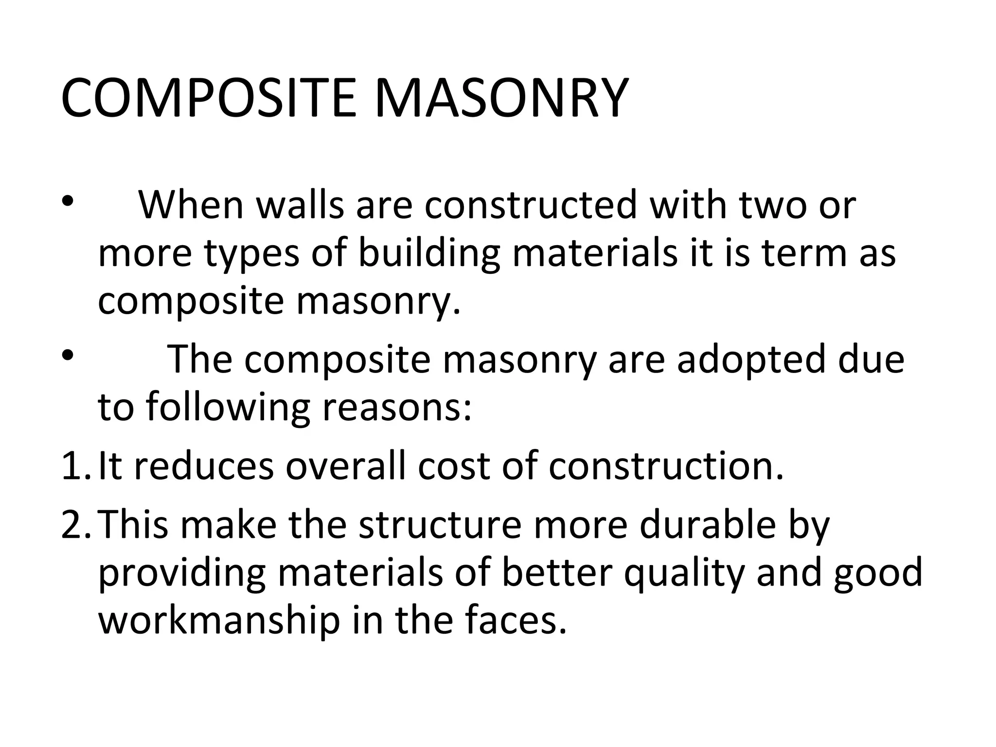 Composite masonry | PPT