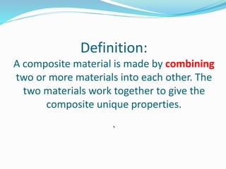 Composite material | PPTX | Geology | Science