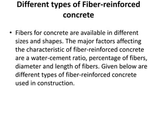 composite materials-RCC,FRC,PFR,Glass FRC | PPTX