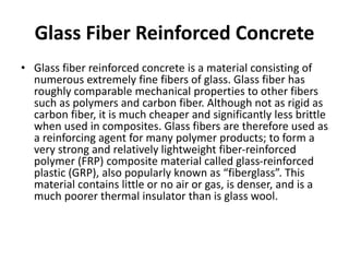 composite materials-RCC,FRC,PFR,Glass FRC | PPTX