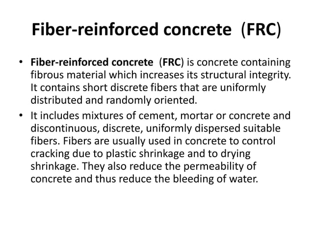 composite materials-RCC,FRC,PFR,Glass FRC | PPTX