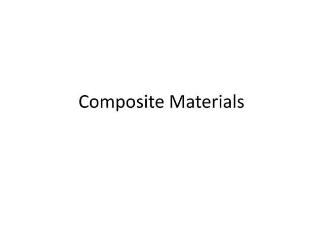 A composite material is a combination of two materials with different physical and chemical ...