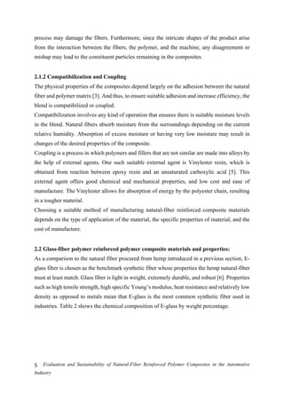 Evaluation and Sustainability of Natural-Fiber Reinforced Polymer ...