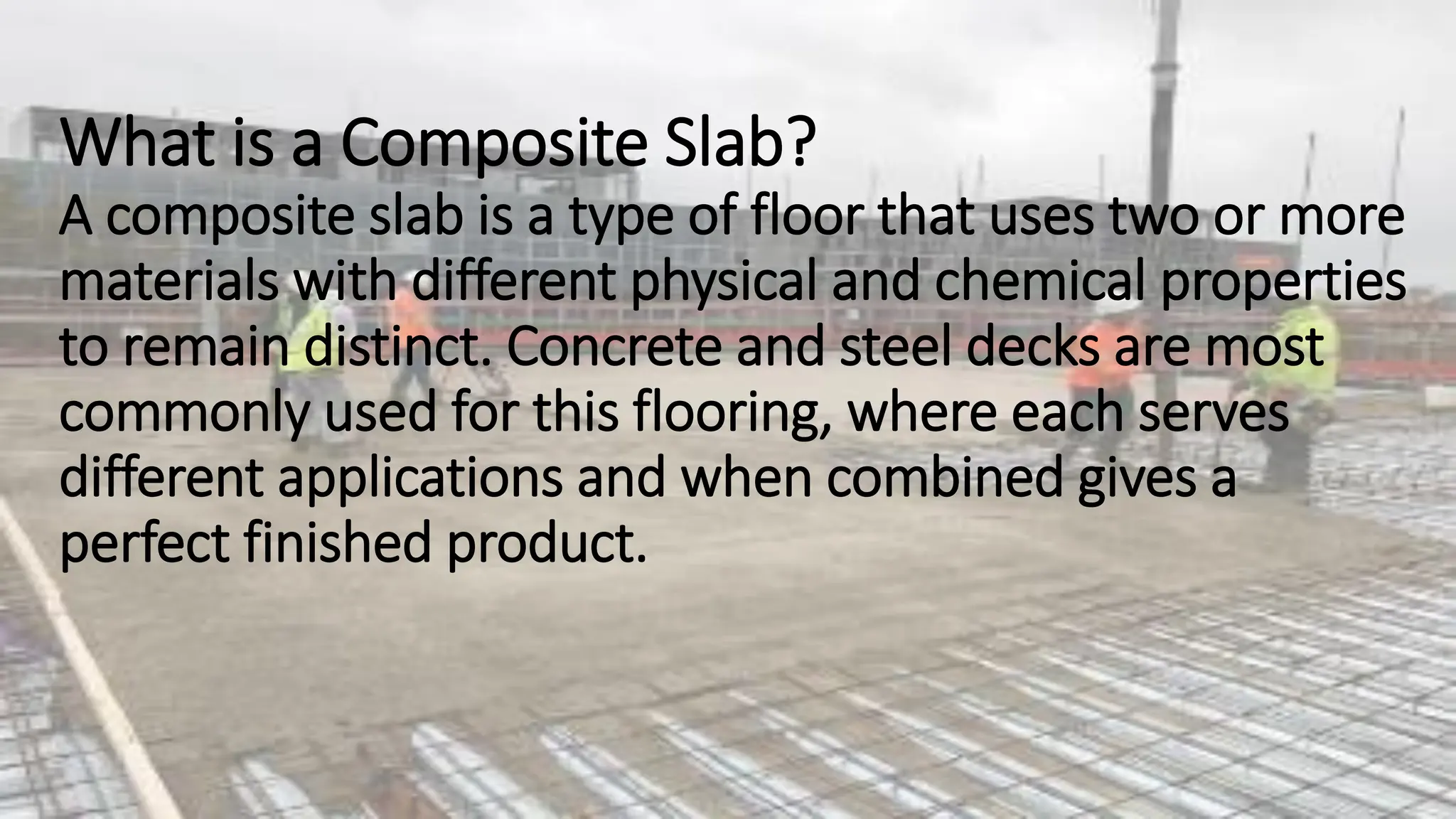 Composite slabs flooring systems structure deign | PDF