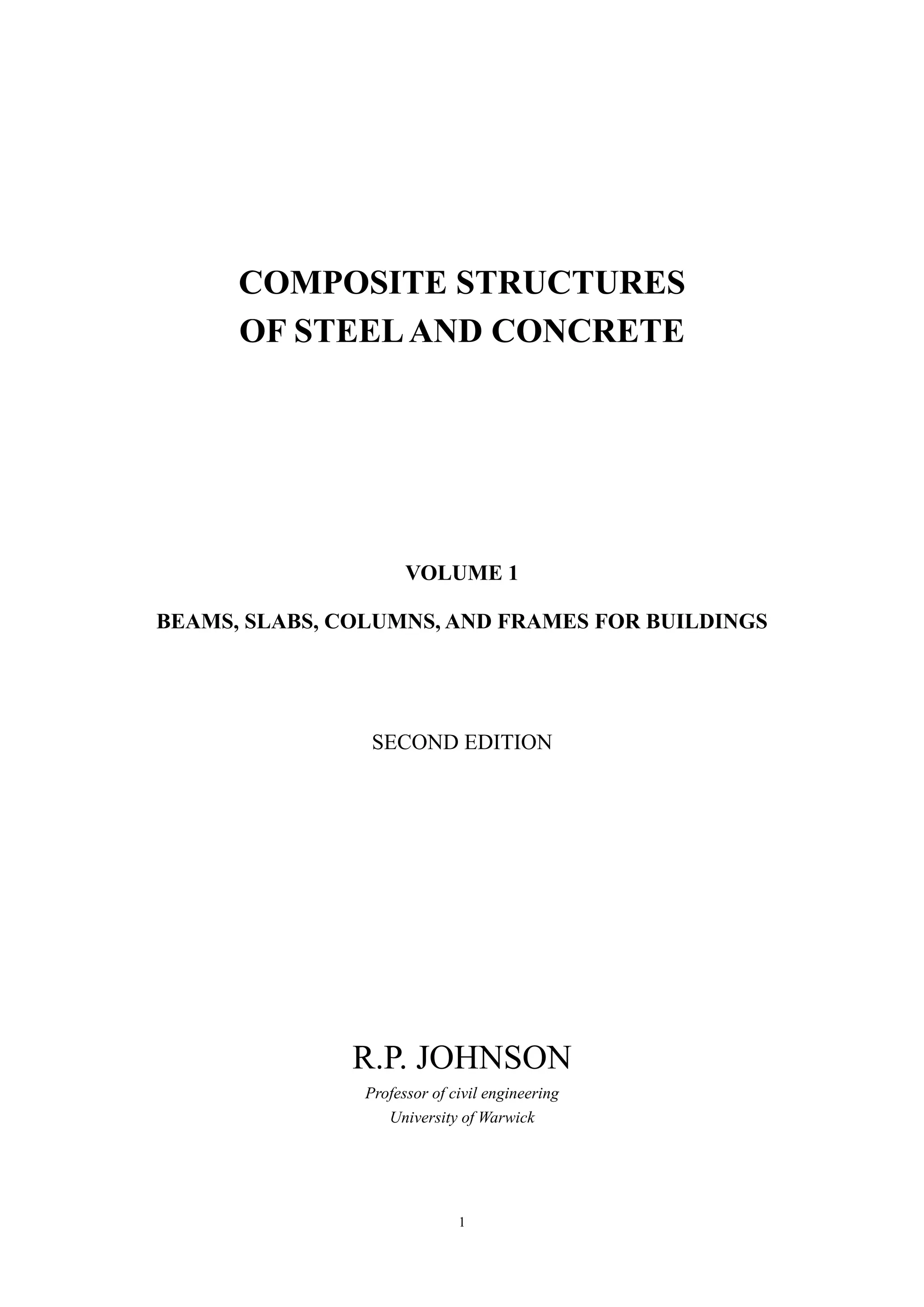 Composite structures of steel and concrete | PDF