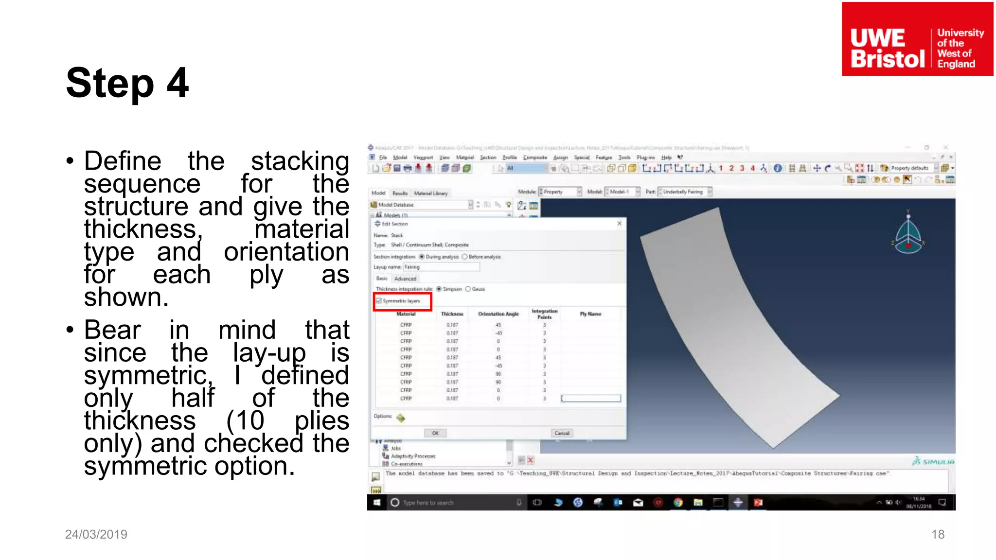 Composite structures simulation (Abaqus) | PPTX