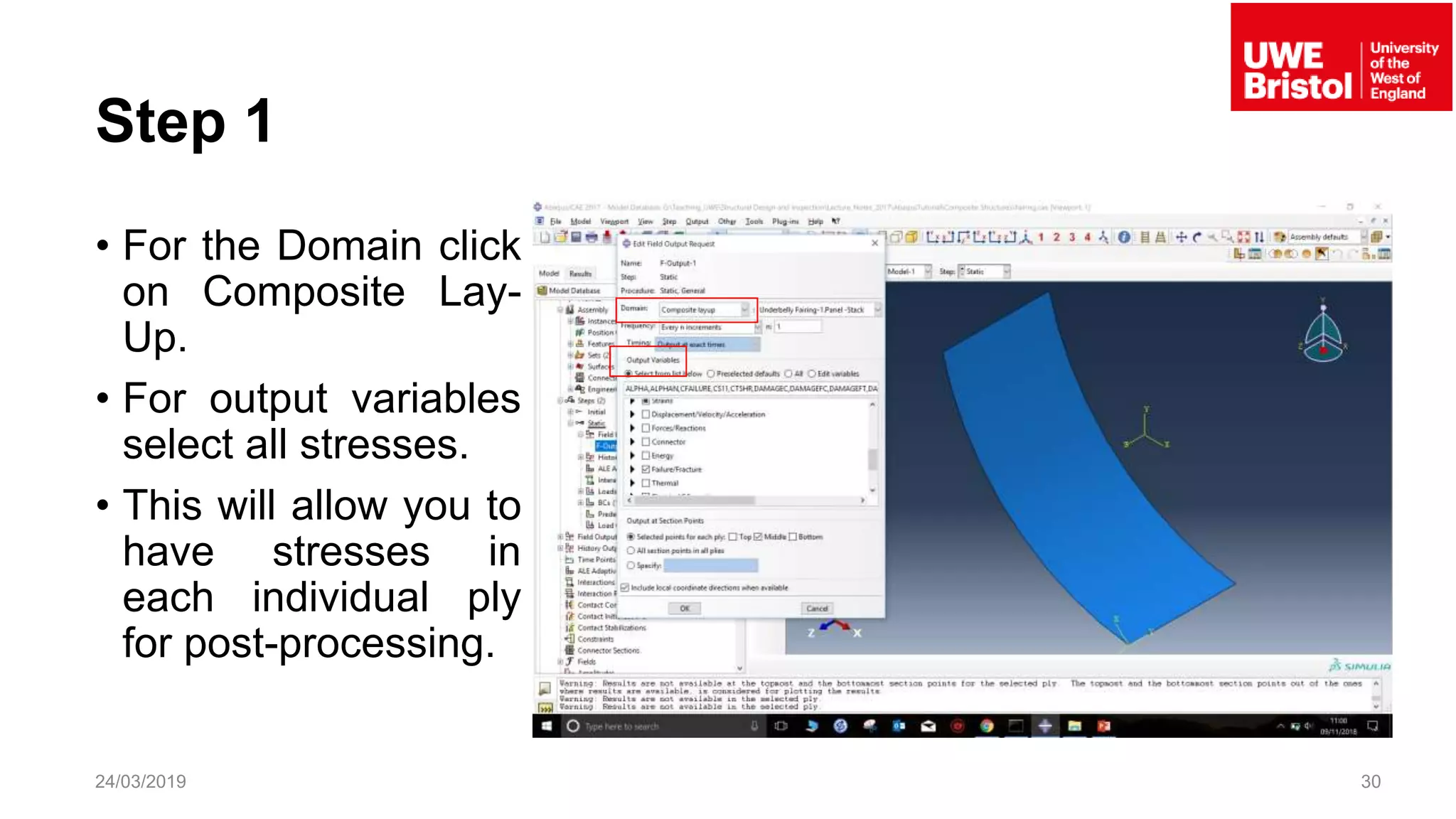 Composite structures simulation (Abaqus) | PPTX