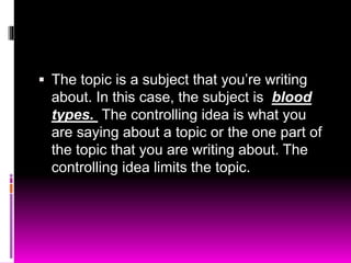 COMPOSITION 1-TOPIC SENTENCES | PPT