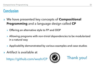 Compositional Programming | PPT
