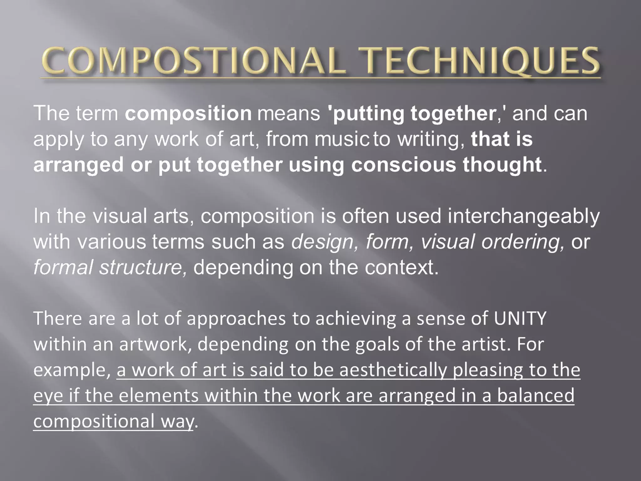 Compositional techniques | PPT
