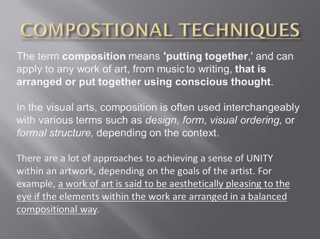Compositional techniques | PPT