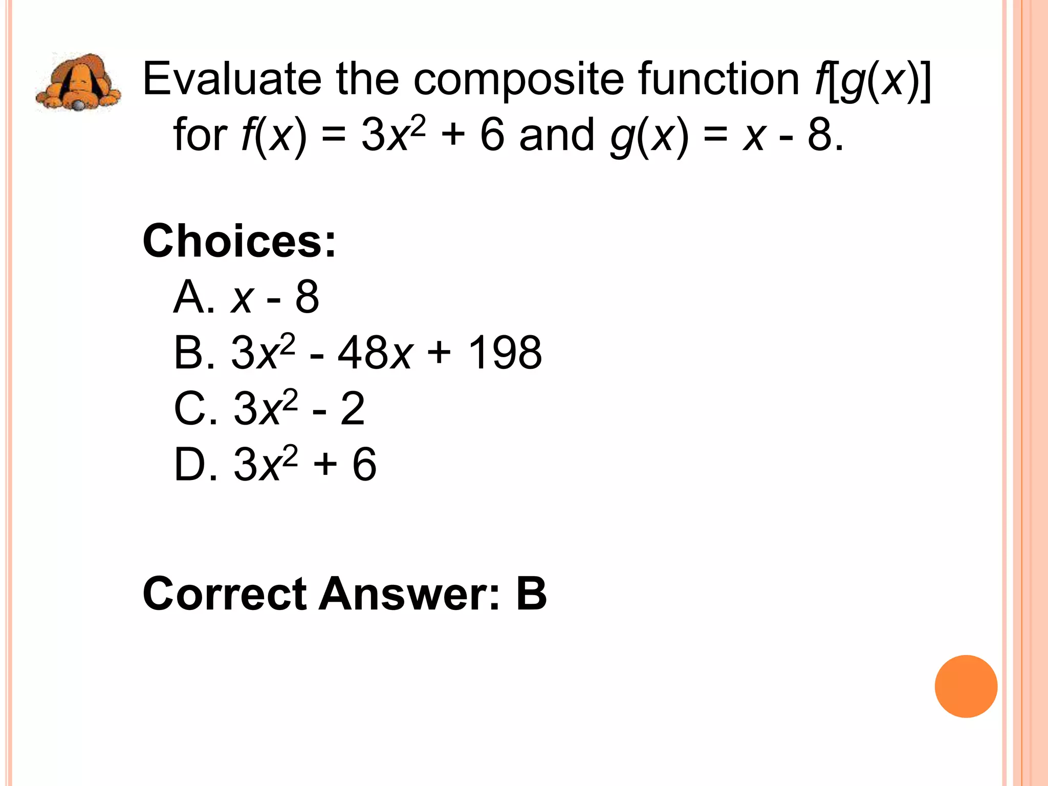 Composition and inverse of functions | PPTX