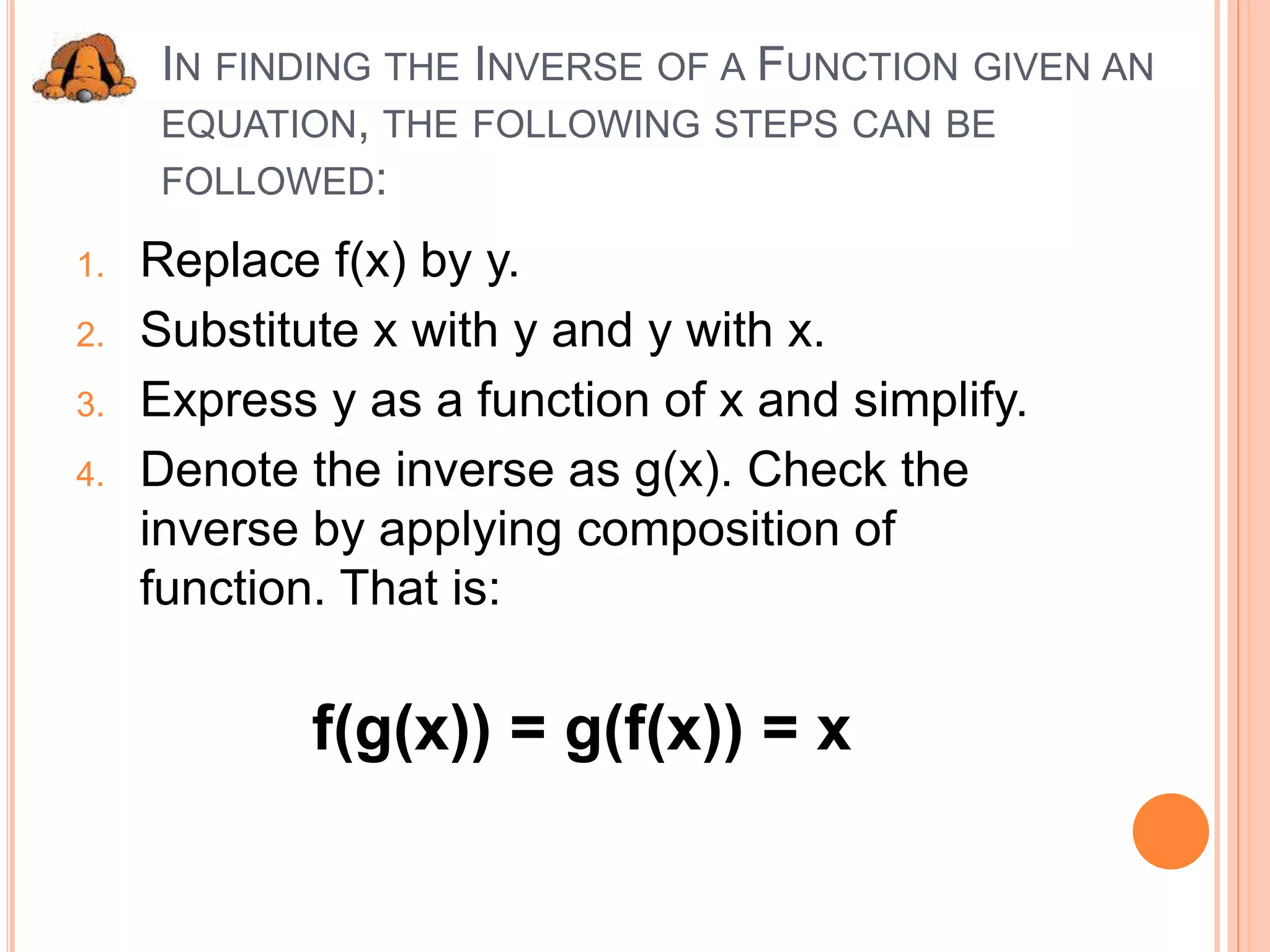 Composition and inverse of functions | PPTX