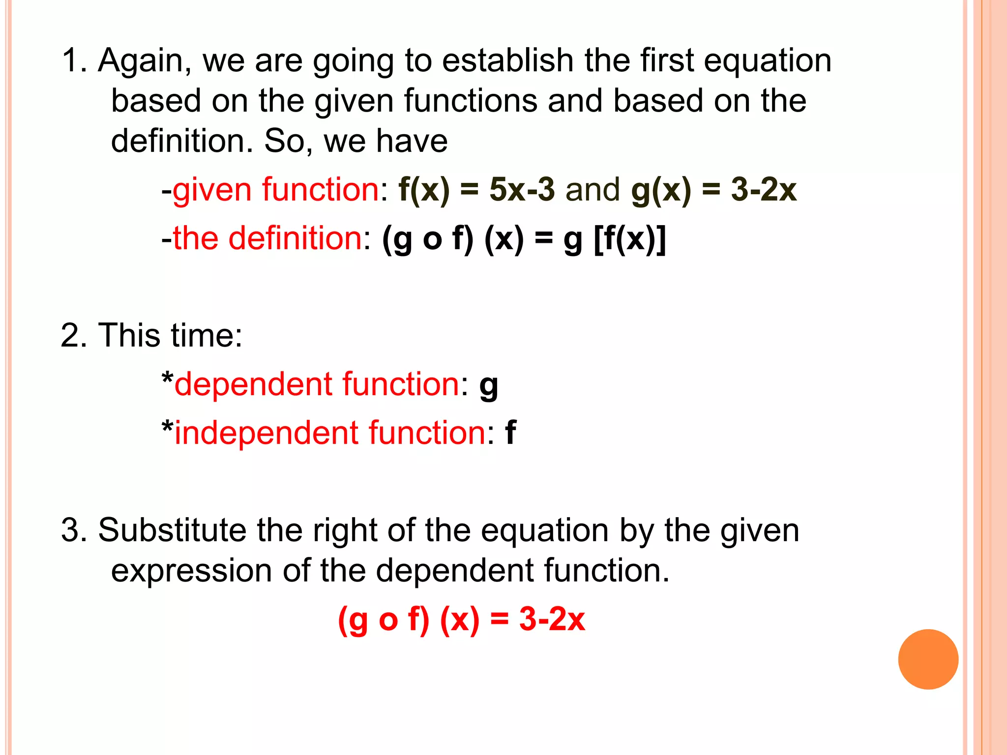 Composition and inverse of functions | PPTX
