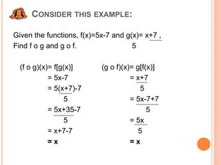 Composition and inverse of functions | PPTX