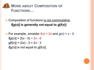 Composition and inverse of functions | PPT