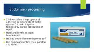 Chapter 16: Composition and Properties of Dental Waxes | PPTX