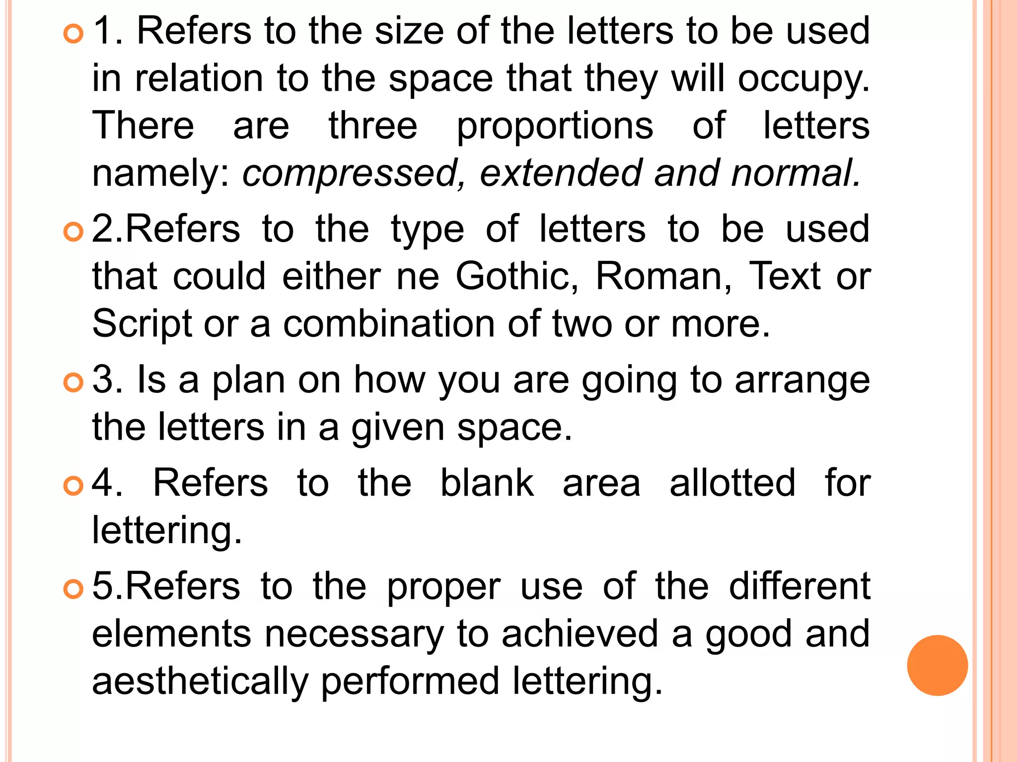 Composition in lettering | PPTX