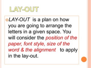 Composition in lettering | PPTX