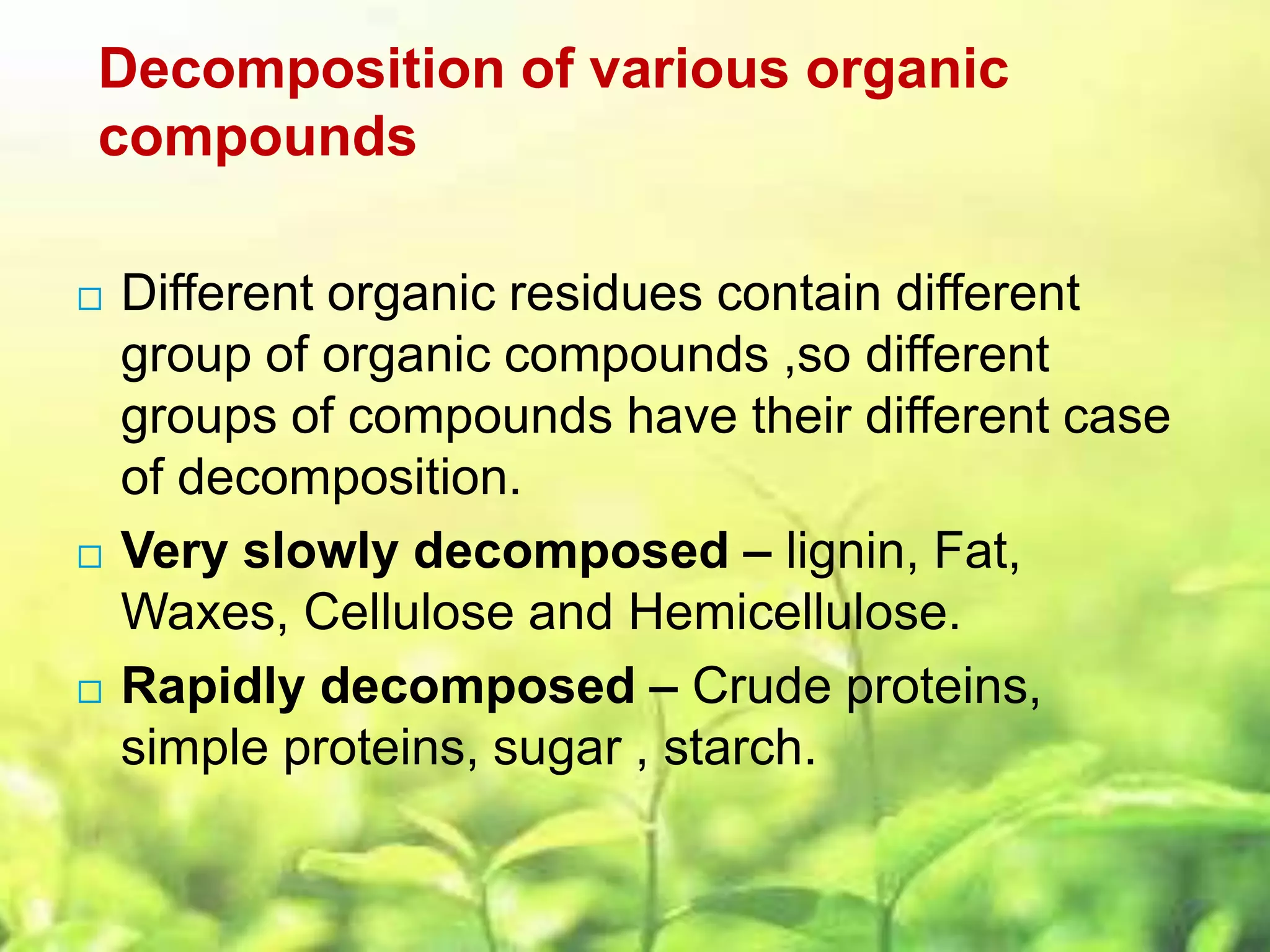bio-degradation of organic matter | PPTX