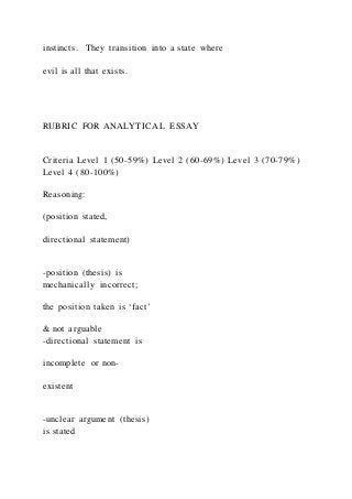 Composition No. 5 Analytical Essay Here are some guidelines | PDF