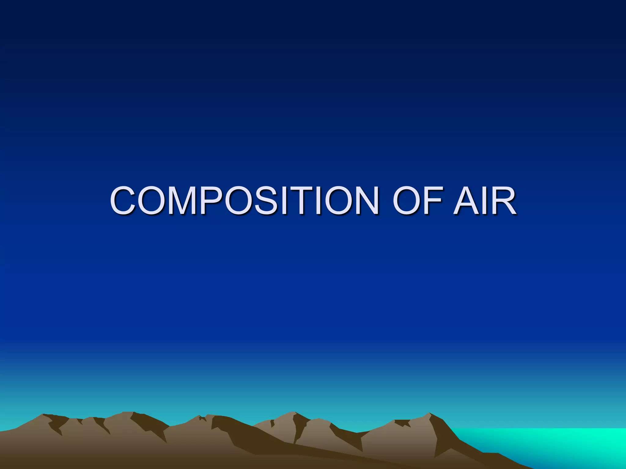 Composition of air | PPT